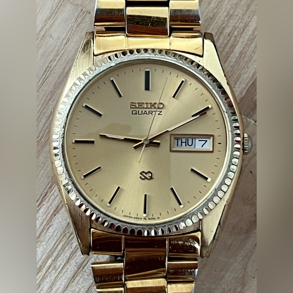 Seiko | Accessories | Seiko Sq Mens Vintage Watch New Crystal Gold ...